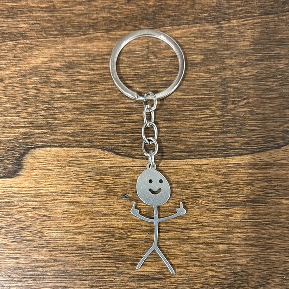 None | Accessories | Nwot Silver Stick Figure Keychain | Poshmark
